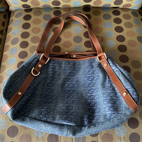 Bags | Gucci Denim Shoulder Bag | Poshmark